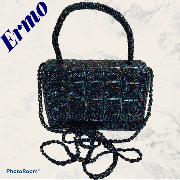 Ermo | Bags | Ermo Vintage Iridescent Colored Beaded Purse | Poshmark